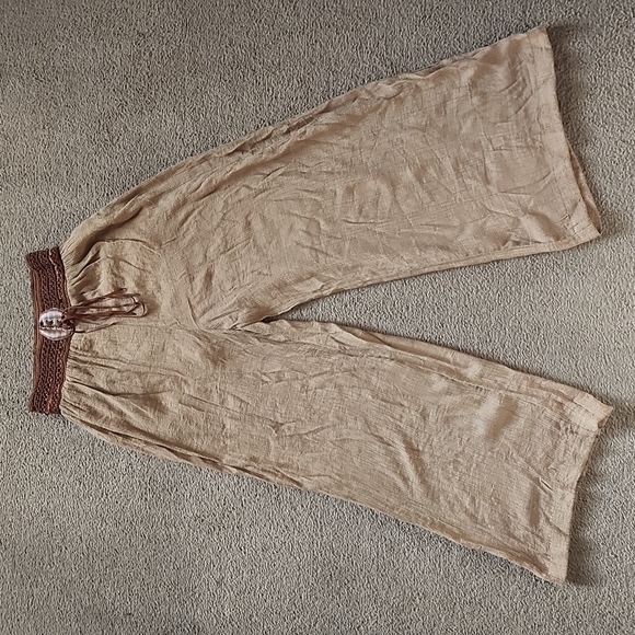 Poetry | Pants & Jumpsuits | Poetry Wide Leg Linen Pants | Poshmark